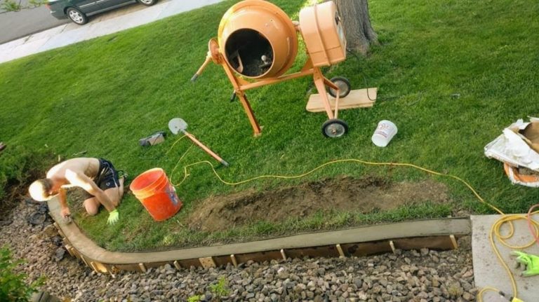 Simple Concrete Landscape Curbing » Ryan Hobbies